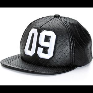Accessories | Nwt Ninth Hall 9 Perforated Leather Snapback Hat | Poshmark